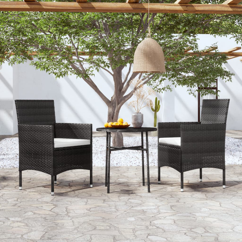 Red Barrel Studio Patio Dining Set 3 Piece Rattan Patio Conversation ...