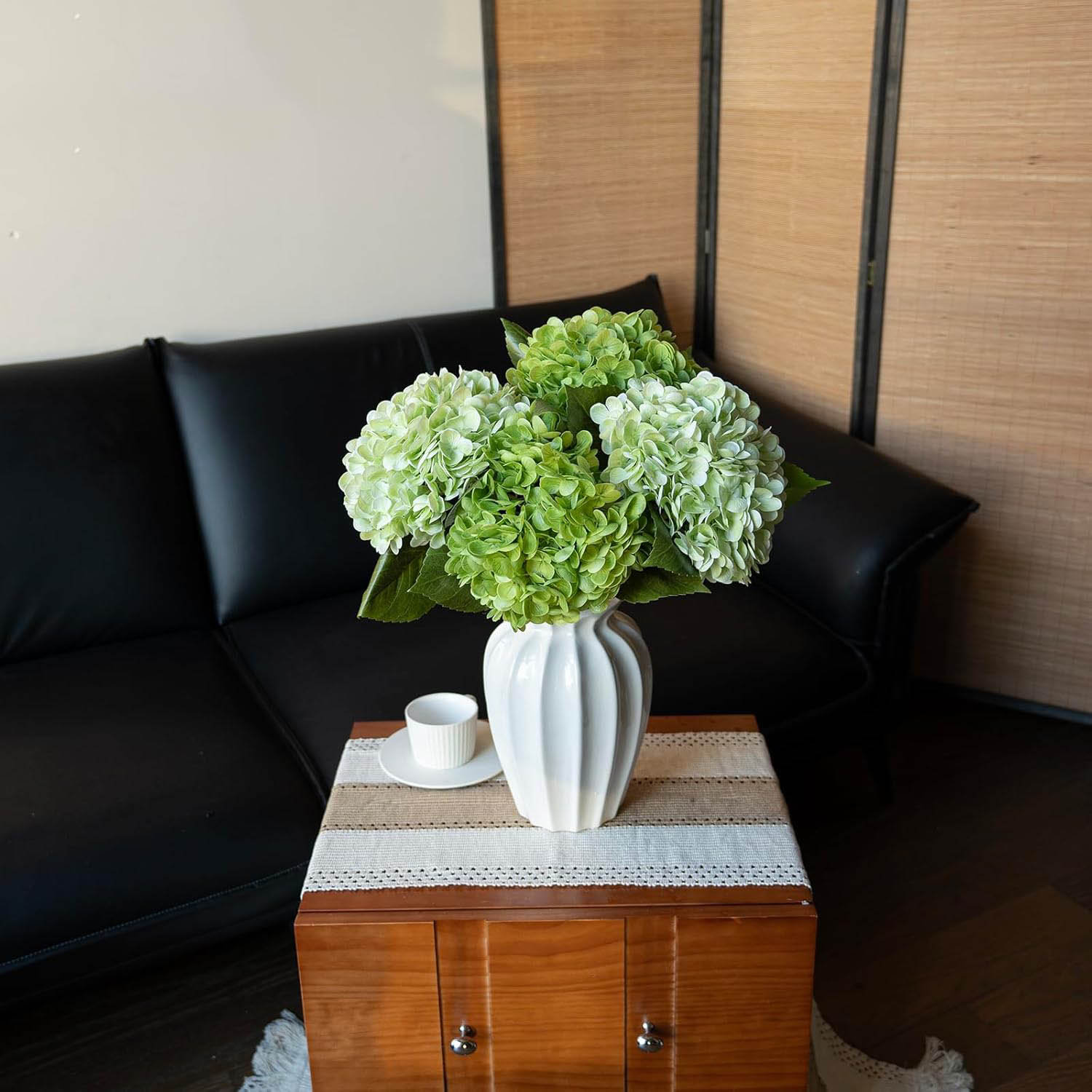 Ophelia & Co. 4PCS Artificial Flowers Large Hydrangeas Flowers Latex ...