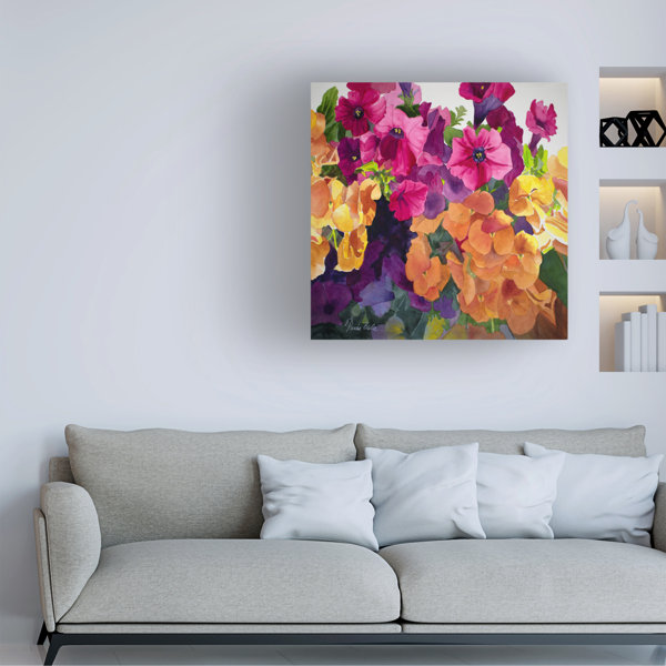 Red Barrel Studio® " Petunias And Pansies " by Tanis Bula | Wayfair