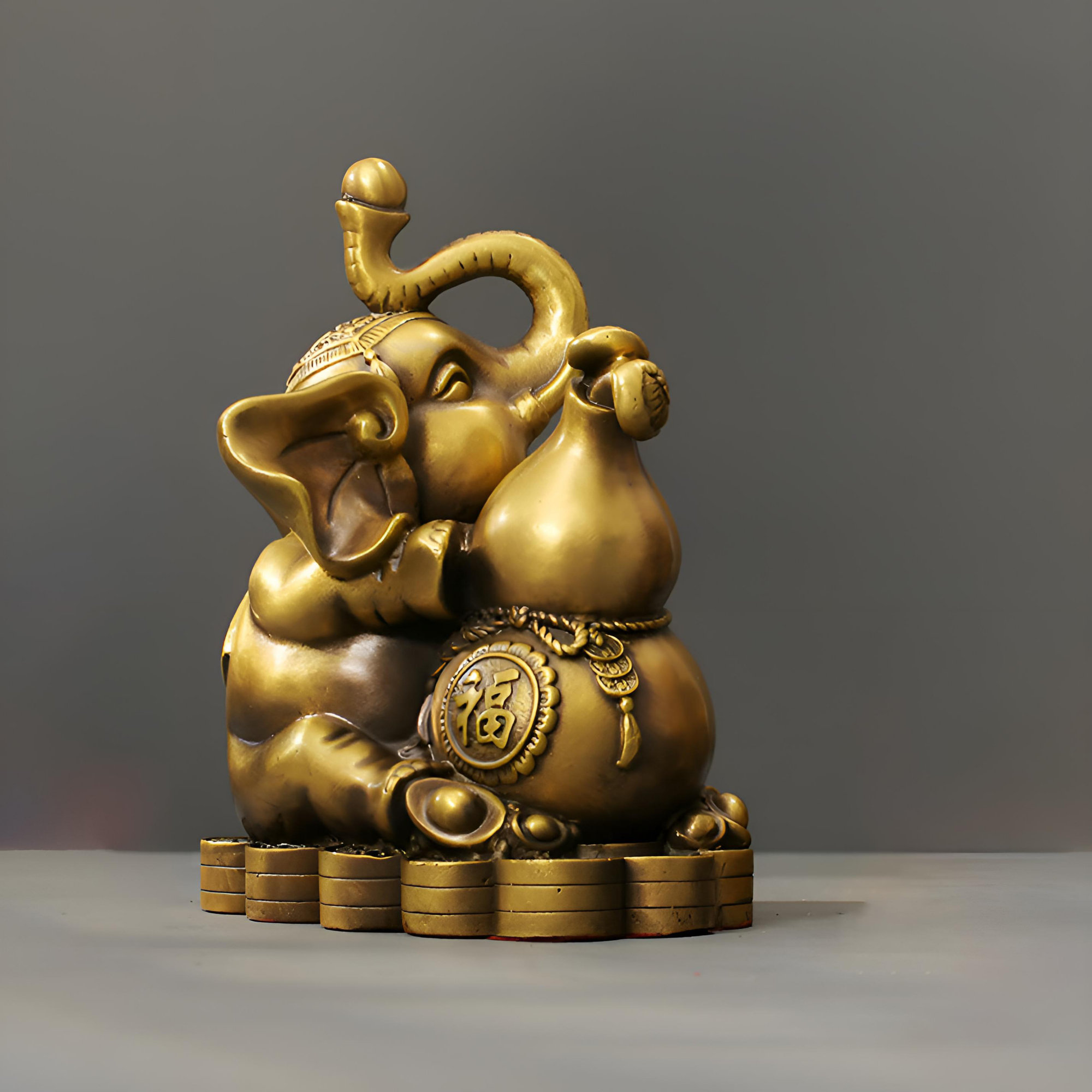 Infinity Elephant Of Prosperity – Shining Brass Symbol For Success ...