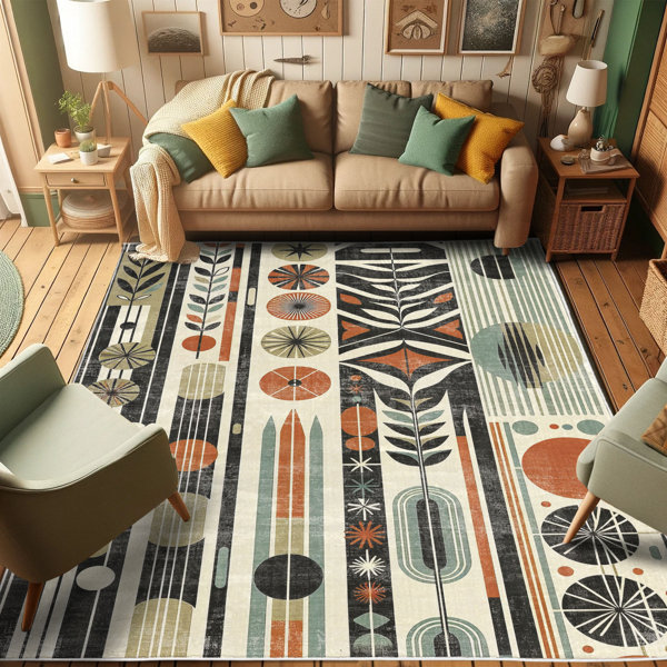 Ambesonne Bohemian High Density Long Fiber Poly Threads Decorative Area ...