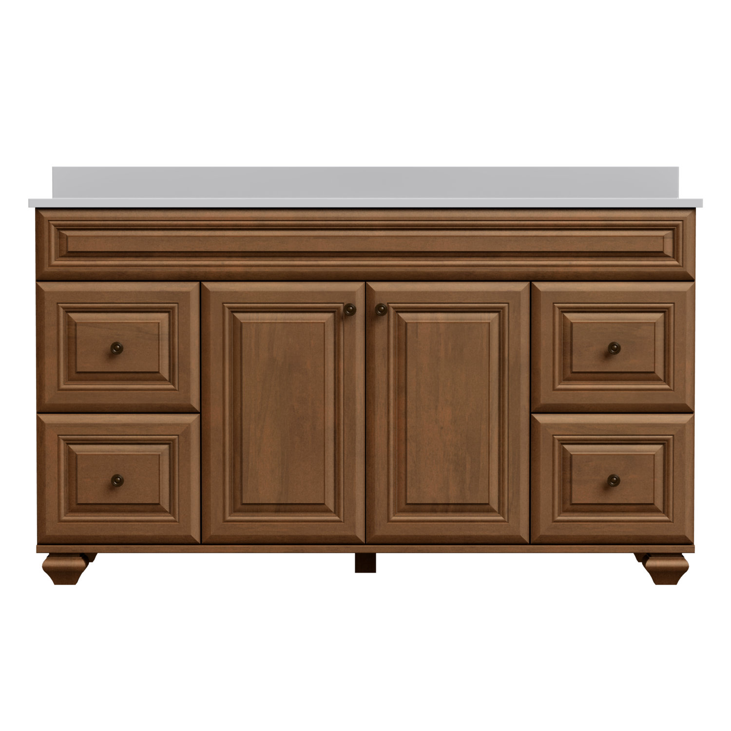 Magickwoods 60" Free-standing Single Bathroom Vanity Base Only in Brown ...