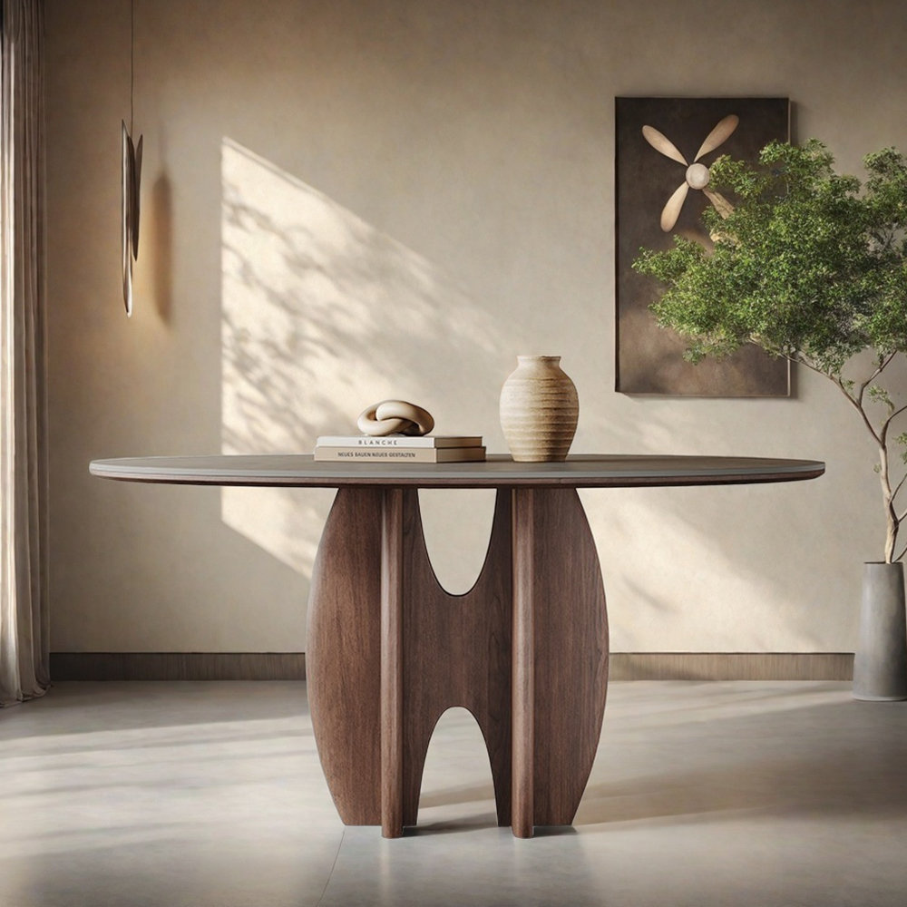 Elamer Modern simple round dining table | Wayfair