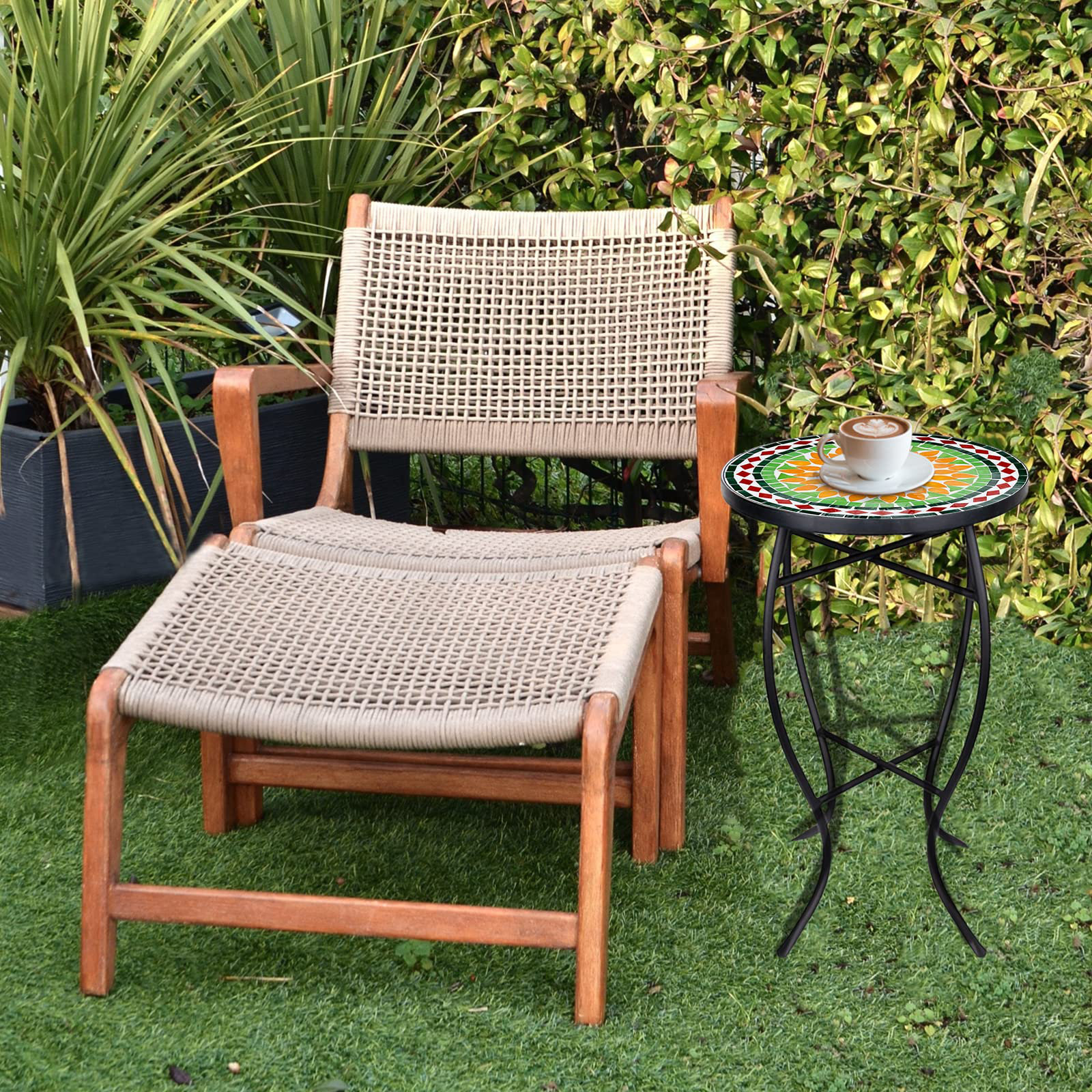 Bay Isle Home™ Patio Side Table Outdoor Accent Table Bistro Coffee ...