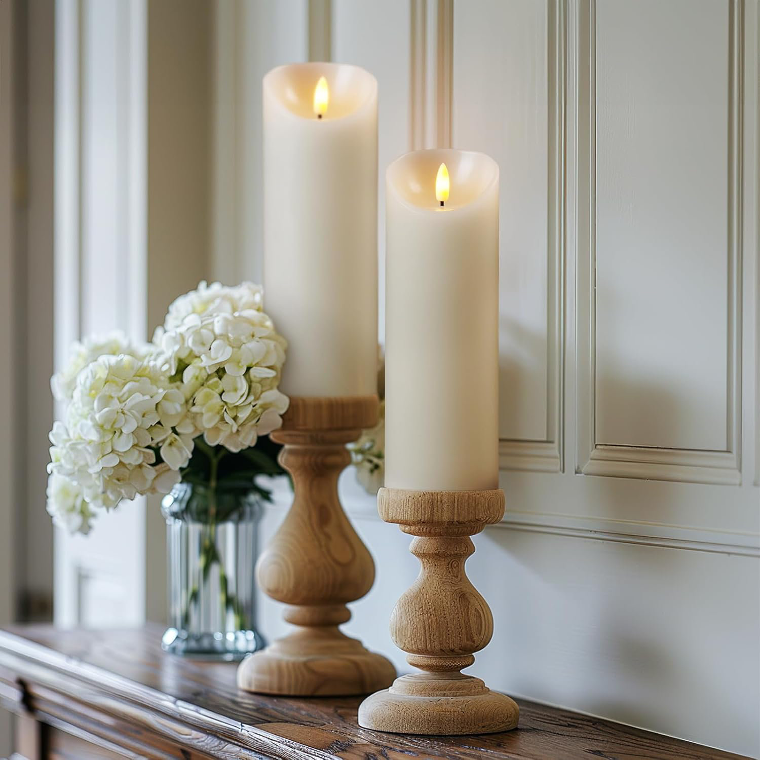 Charlton Home® White Flameless Candles Battery Operated with Remote ...