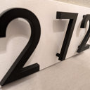 Whitehall Products Floating Stand-Off 4-Number Horizontal Sign, White ...