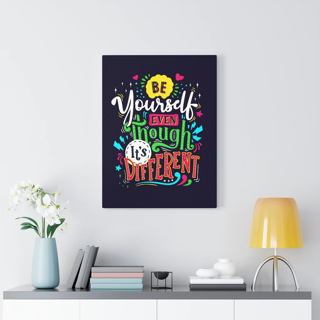 Trinx Inspirational Quote Canvas Be Yourself Wall Art Motivational ...