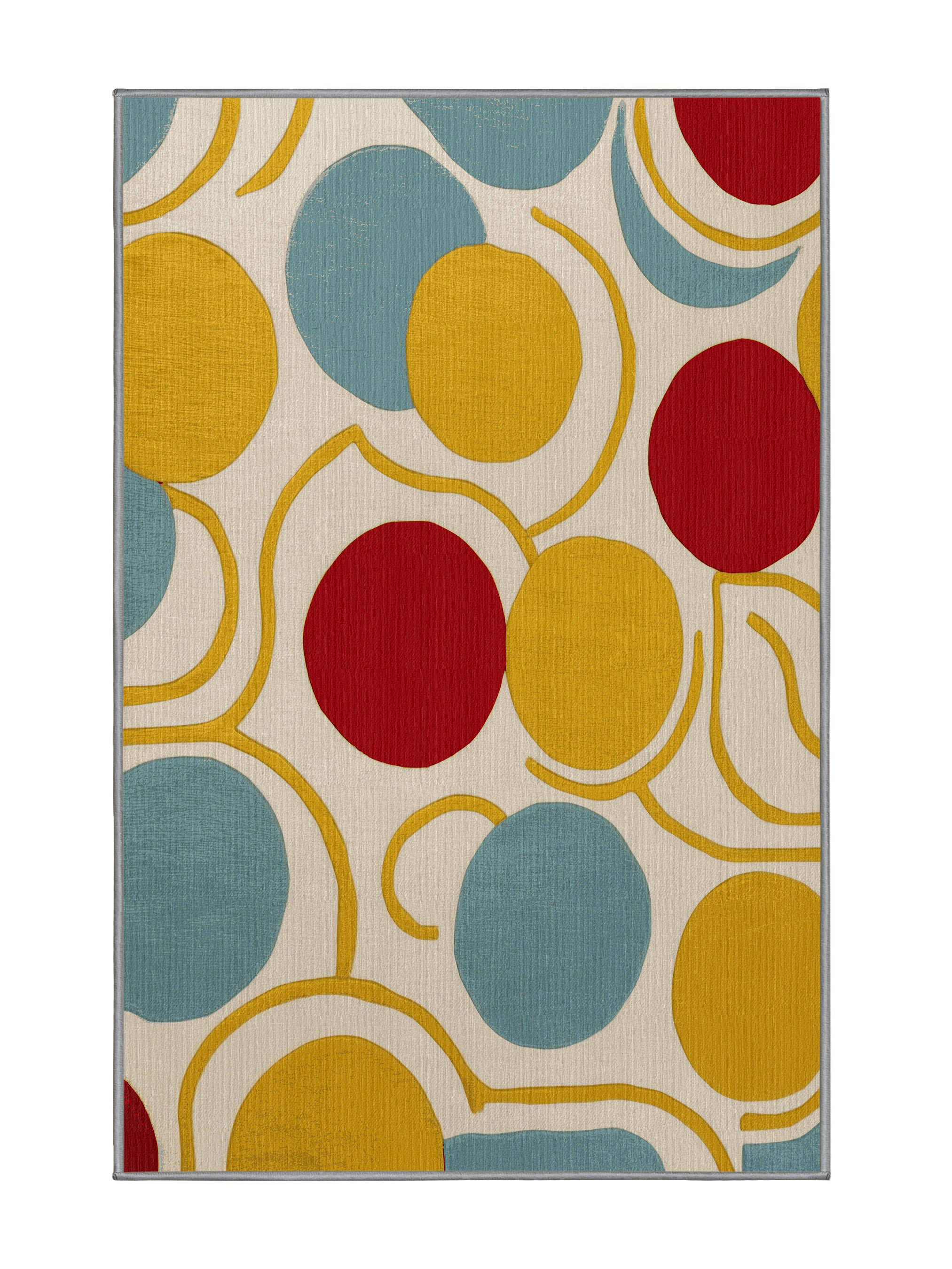 Wrought Studio™ Jaunty Curve Rug | Wayfair