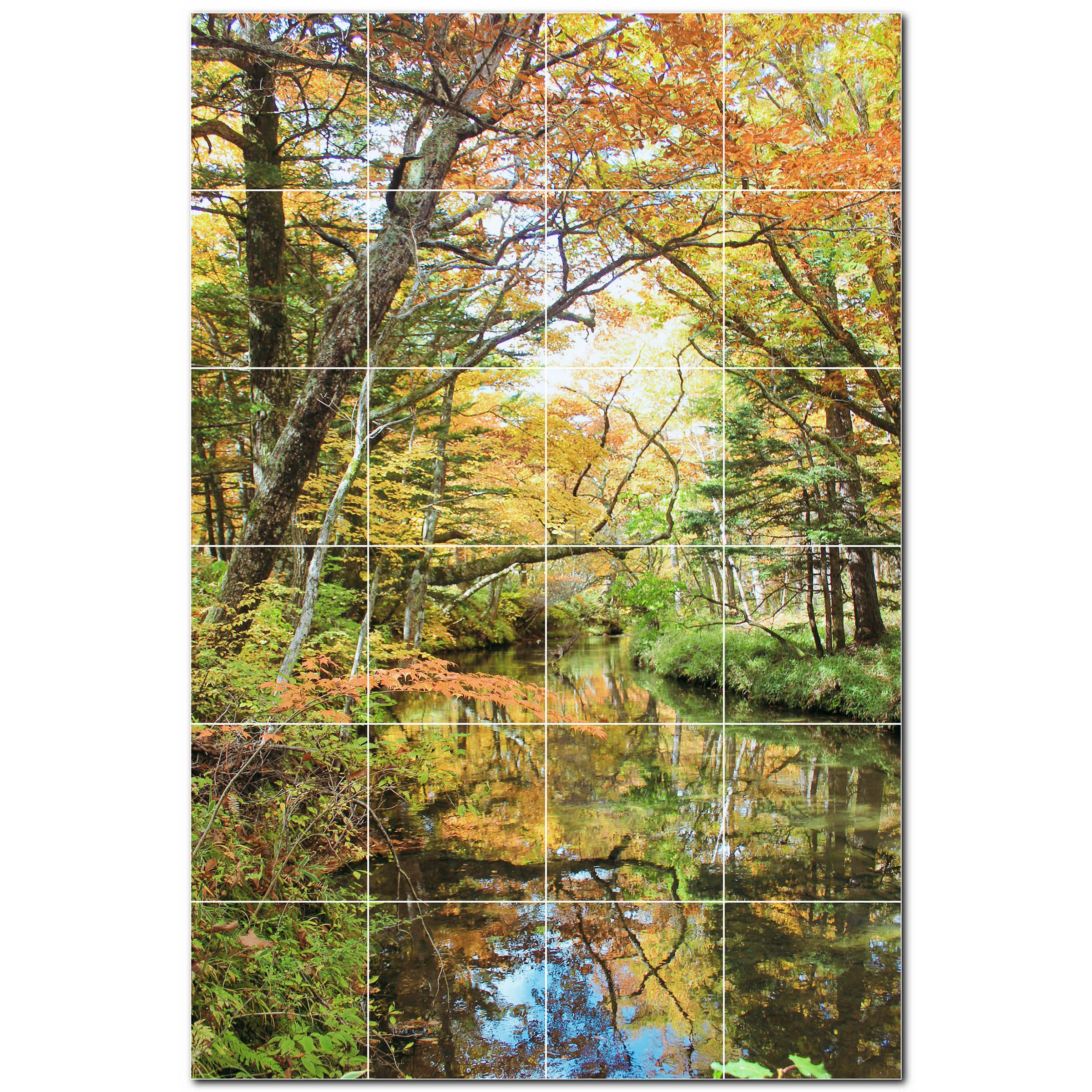 Picture-Tiles.com 32" x 48" Ceramic Autumn Photo Decorative Mural Tile ...