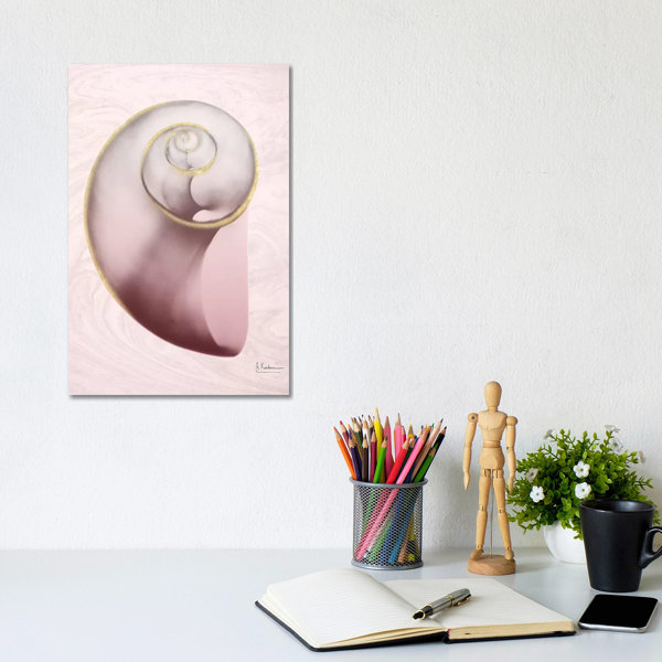 Highland Dunes Marble Blush Snail II | Wayfair.co.uk