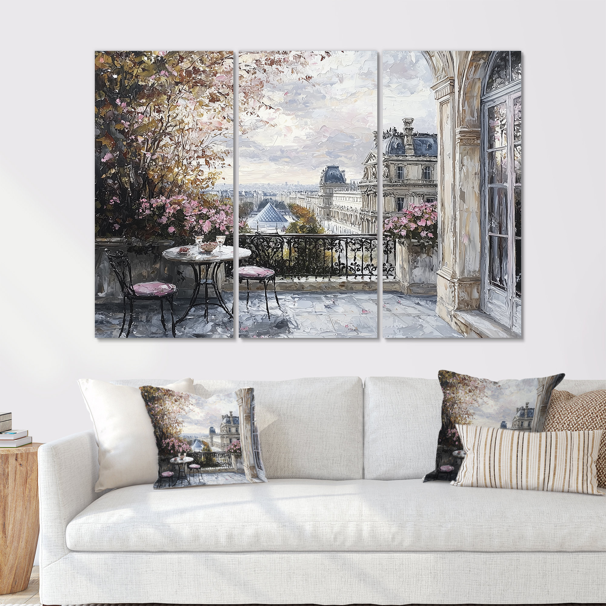 Lark Manor™ Pink Parisian Elegance Louvre Musee - City Paris Wall Art ...