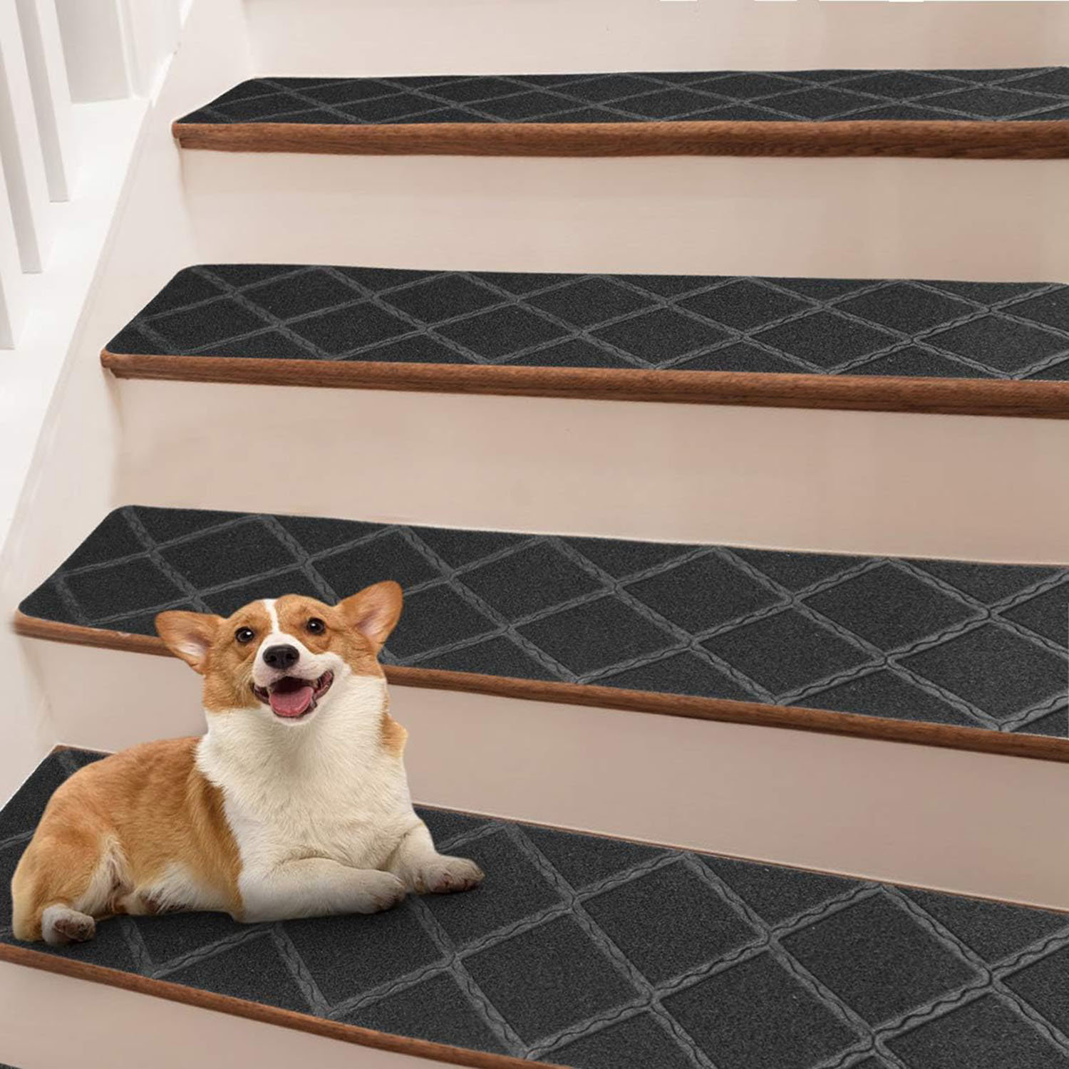Winston Porter Edging Stair Treads Non-Slip Stair Carpet Mat 28Inx9in ...