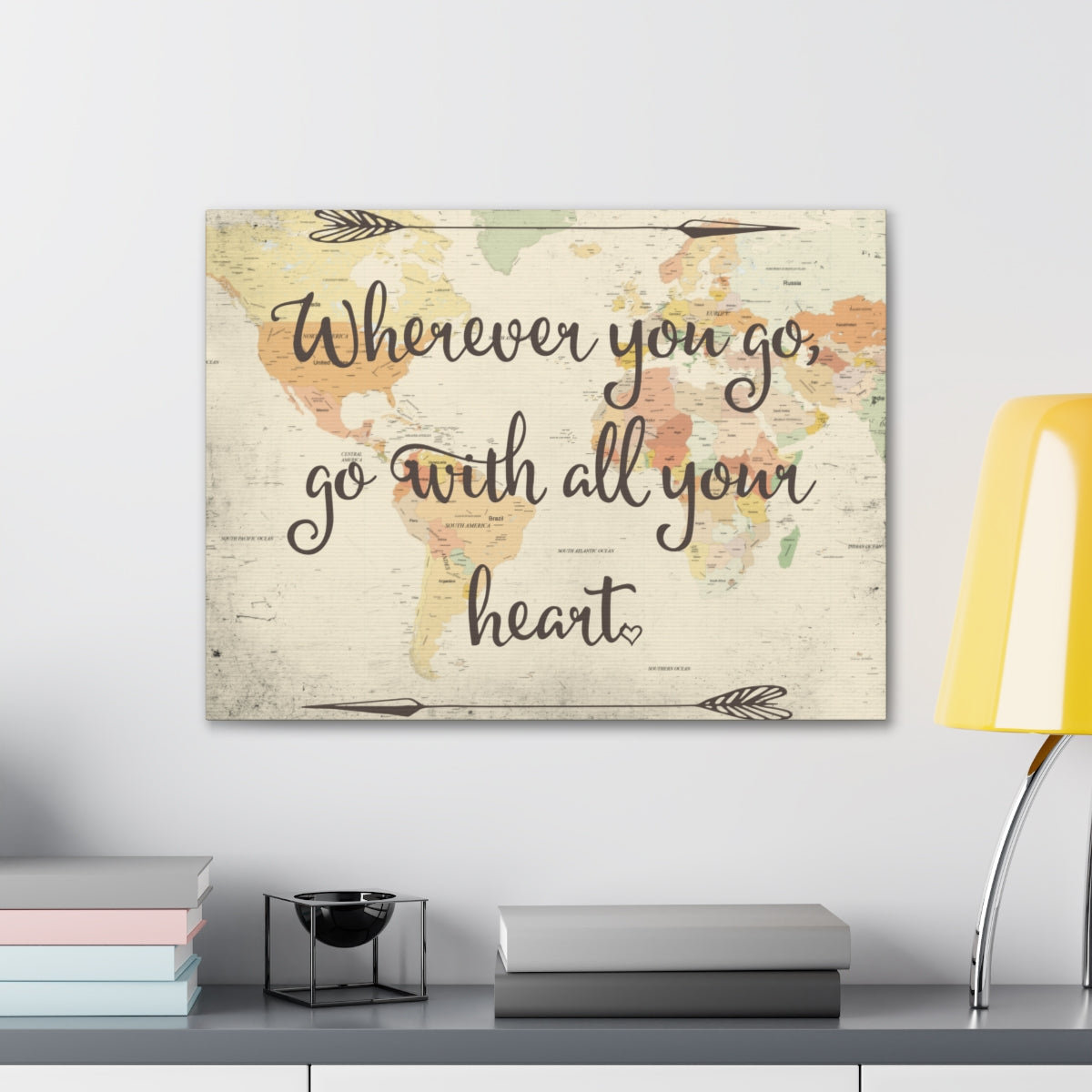 Trinx Inspirational Wall Art Go With All Your Heart Motivation Wall ...