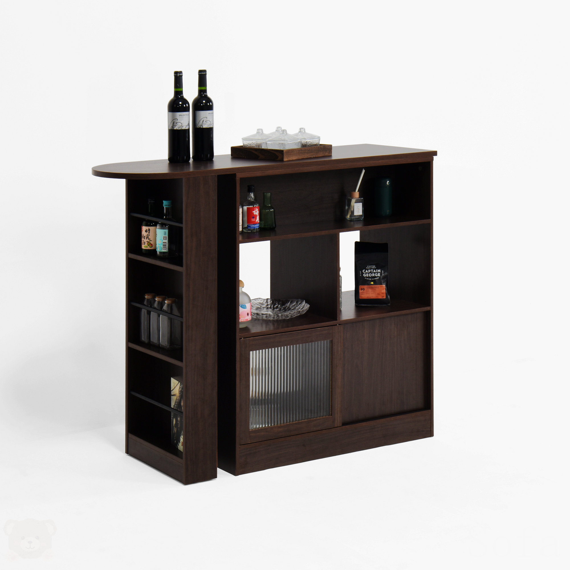 Red Barrel Studio® Modern Bar Cabinet With Rotating Top | Wayfair
