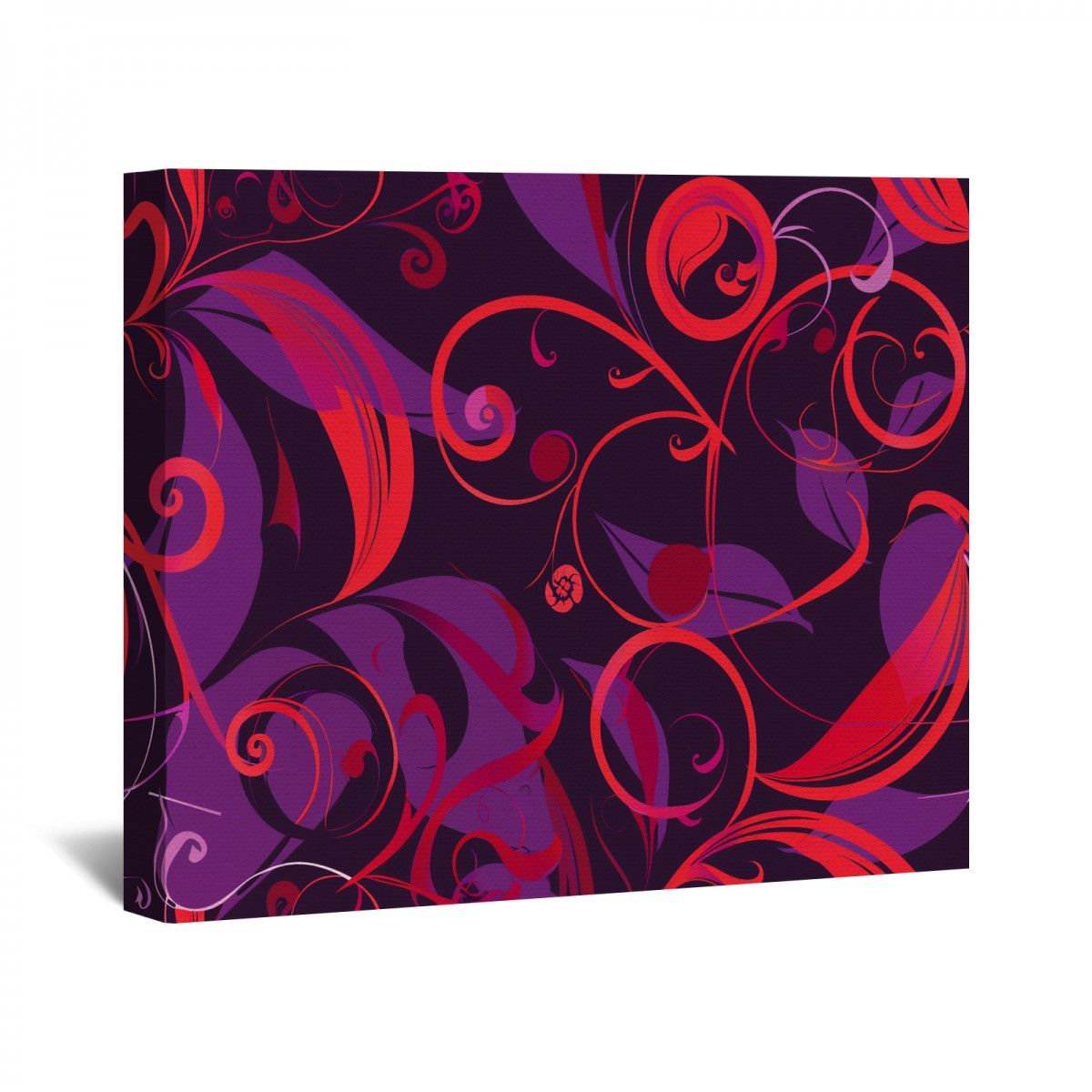 House of Hampton® Floral Swirls Canvas Wrap - Illustration Wall Decor ...