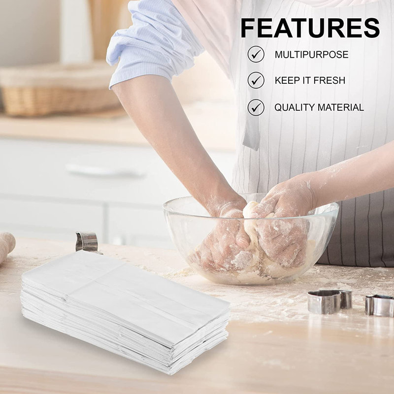 Prep & Savour Daneeka White Paper Lunch Bags - 5 lb Grocery Bags | Wayfair