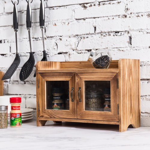 Millwood Pines Sledmere Wood Cabinet Shelving Rack | Wayfair