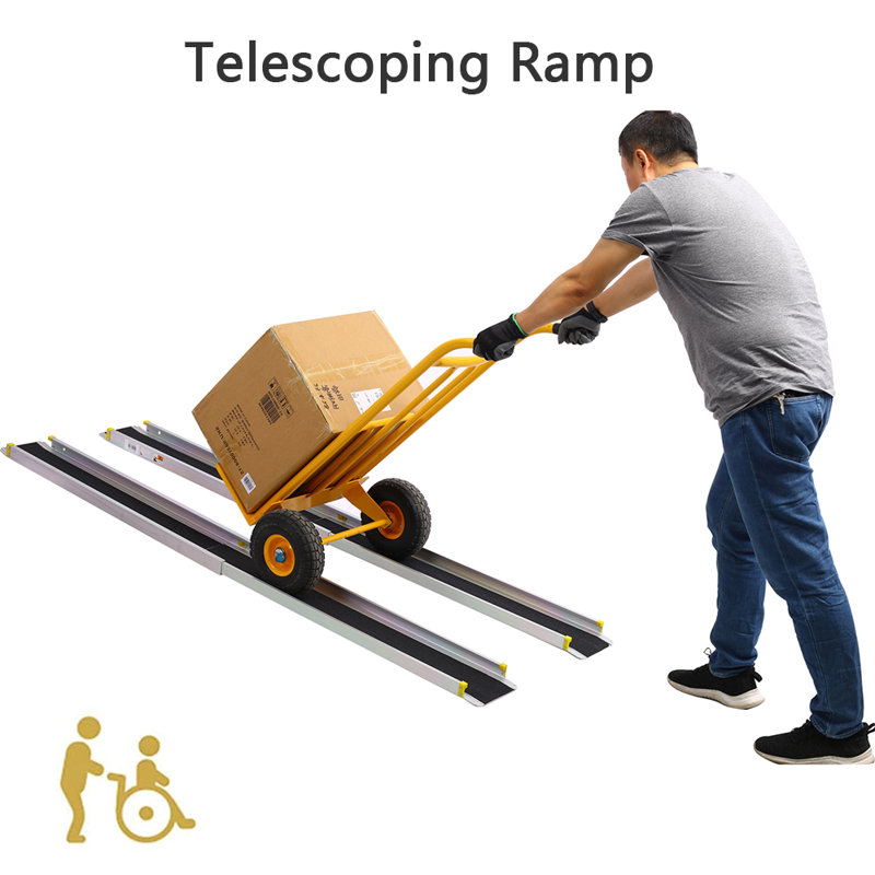 iYofe 7' Telescoping Aluminum Wheelchair Ramps for Doorways,Adjustable ...
