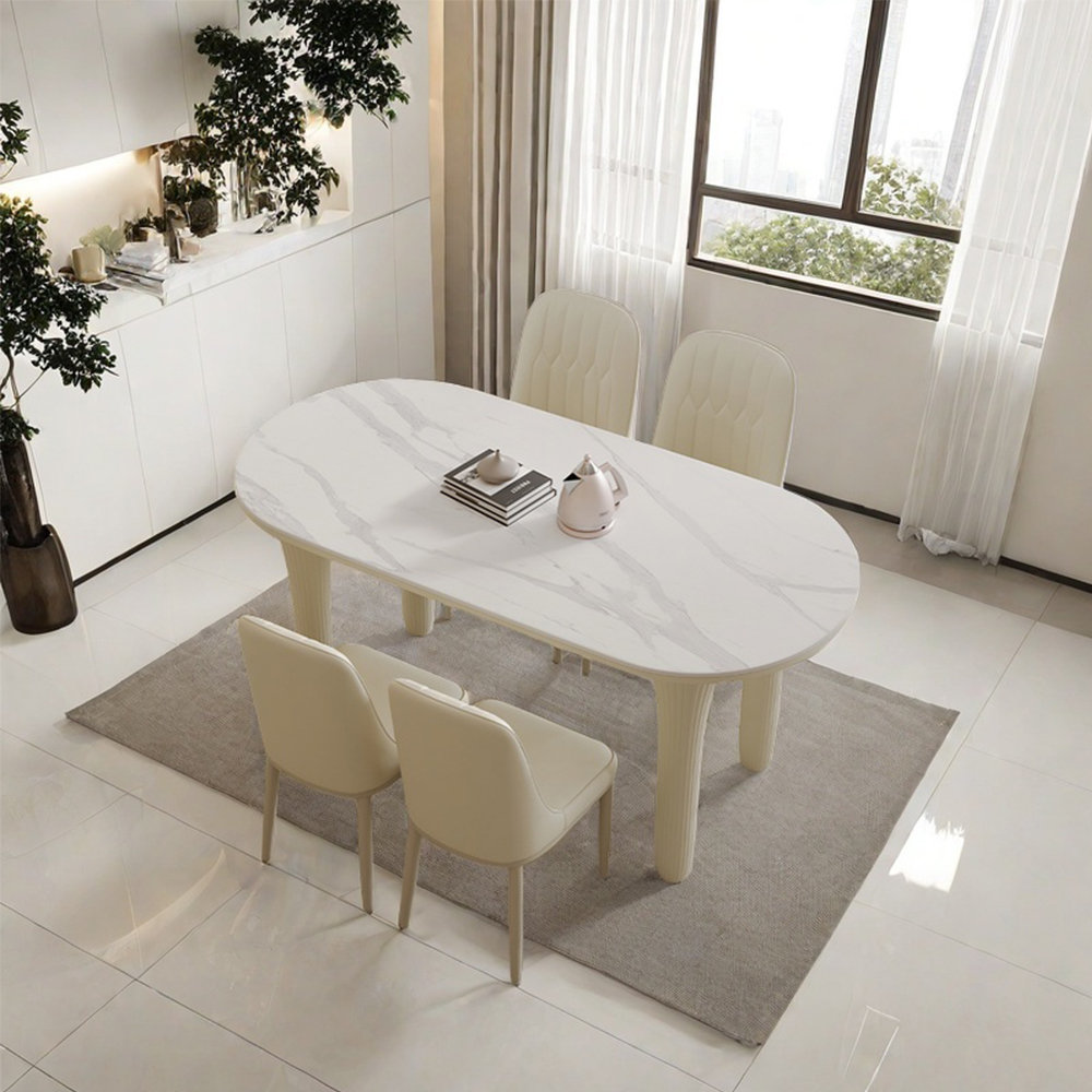 MRzenghong Creative oval dining table set | Wayfair