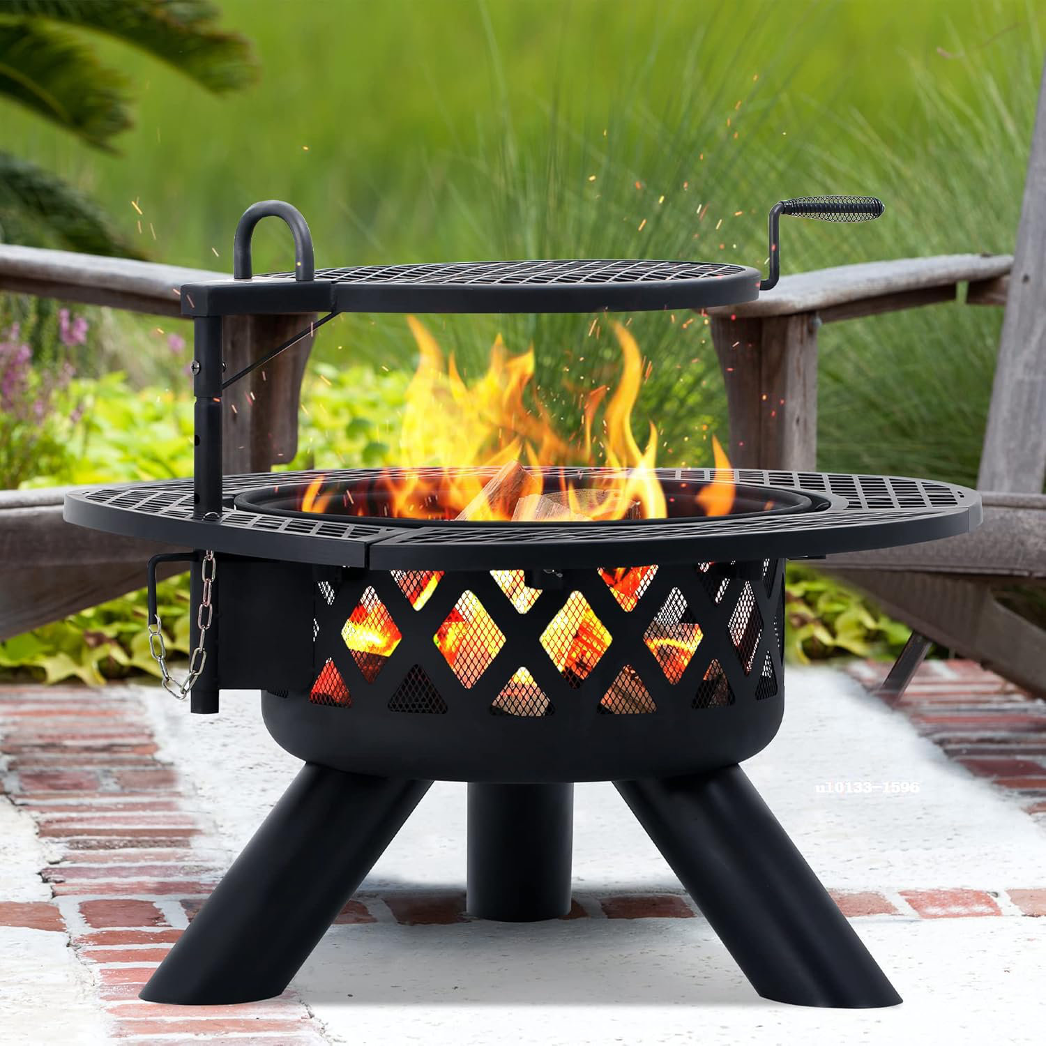 Red Barrel Studio Fire Pits Outdoor Wood Burning, Wood Fire Pit with ...