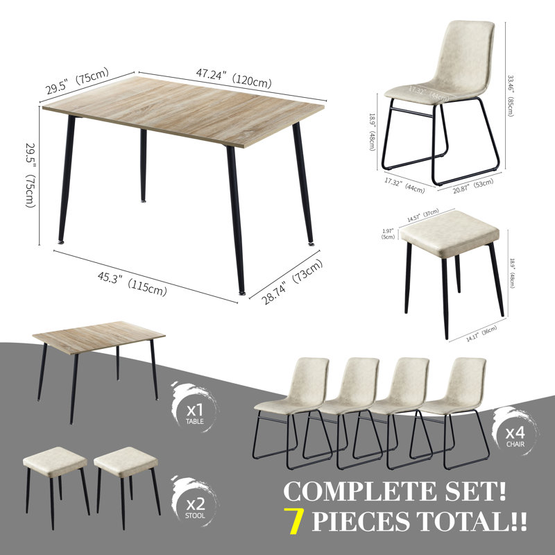 Trent Austin Design® Mossman 7 - Piece Dining Set & Reviews | Wayfair