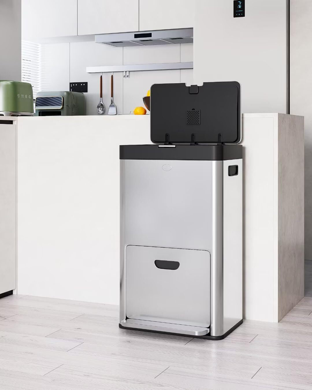 babevy 14.8 Gallon Kitchen Trash Can With Lid - Wayfair Canada