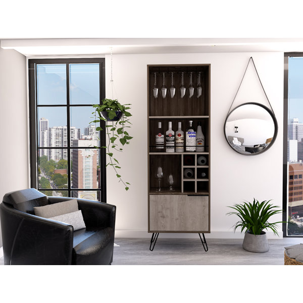 Borough Wharf Skyler tall Bar Cabinet & Reviews | Wayfair.co.uk