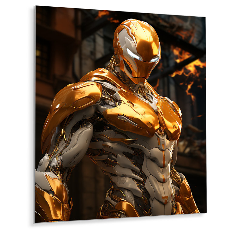 DesignArt Superhero Robot II On Metal - Wayfair Canada