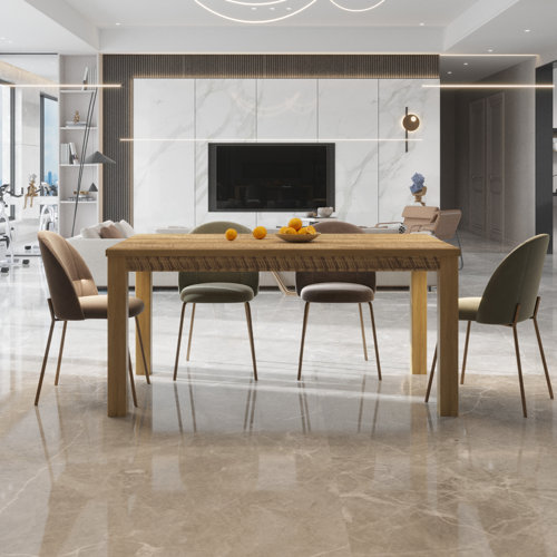 Millwood Pines Albany 63 Inches Solid Wood Dining Table for 6, Small ...