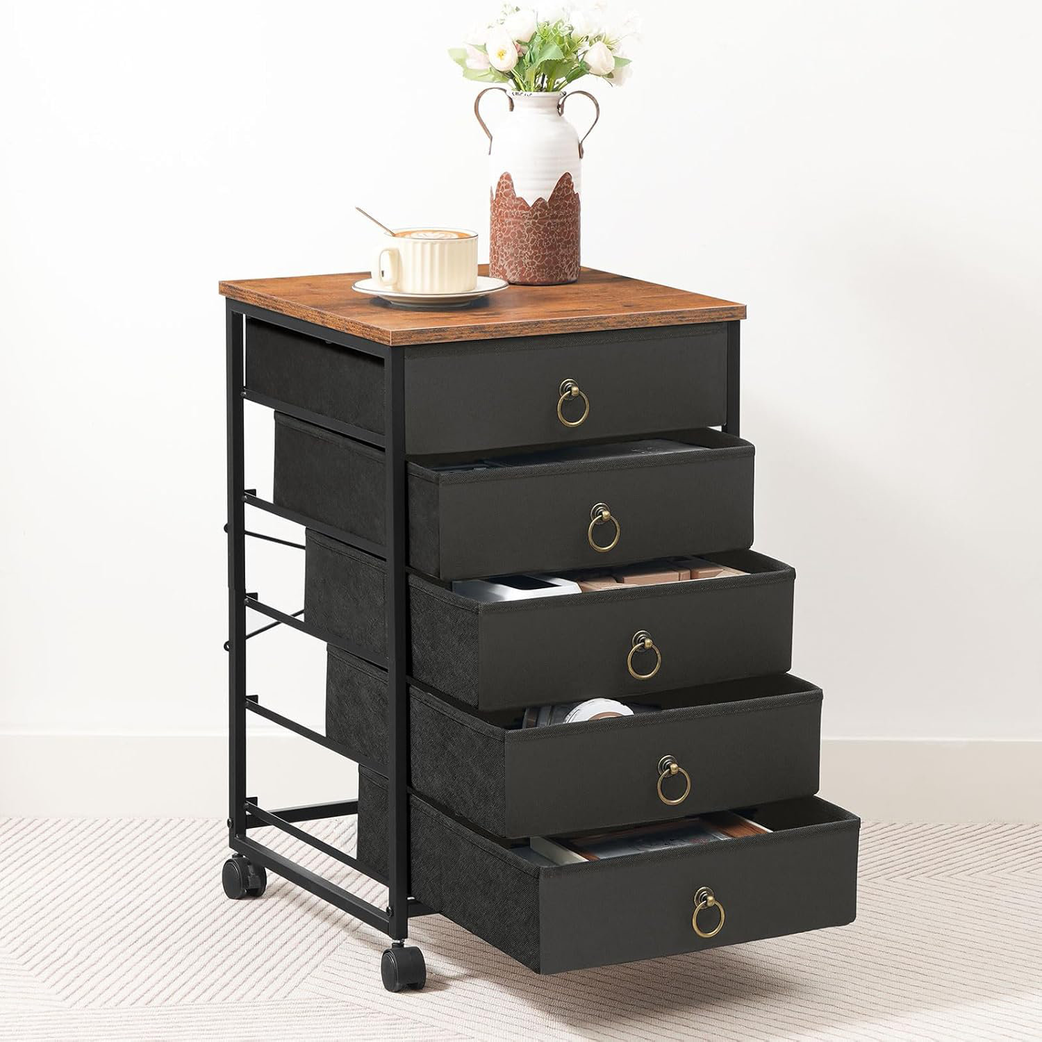 17 Stories 5-Drawer Chest, File Cabinet, Office Cabinet With Drawers ...