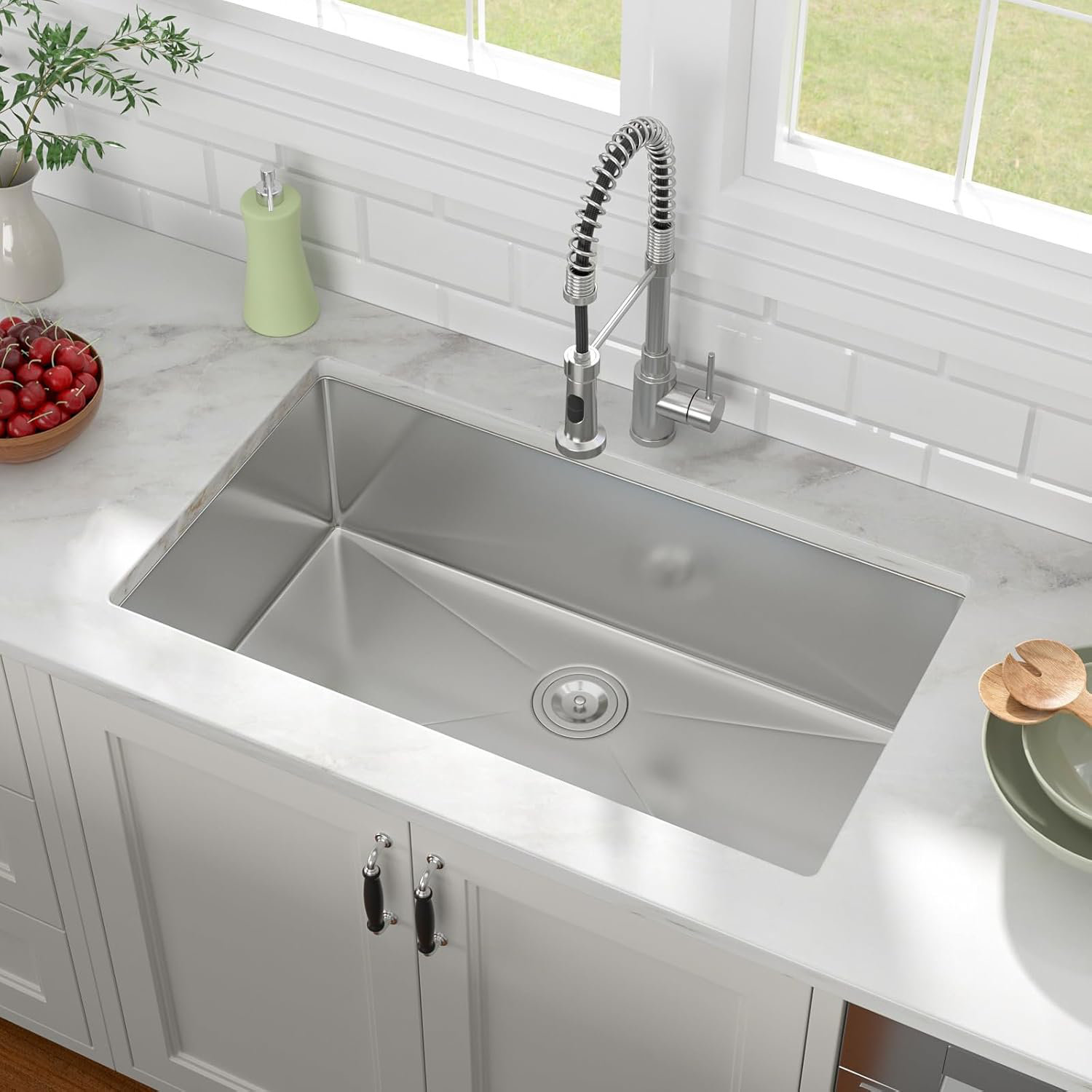 Lofeyo 30 inch Undermount Kitchen Sink 30"x18" Kitchen Sink 16 Gauge ...
