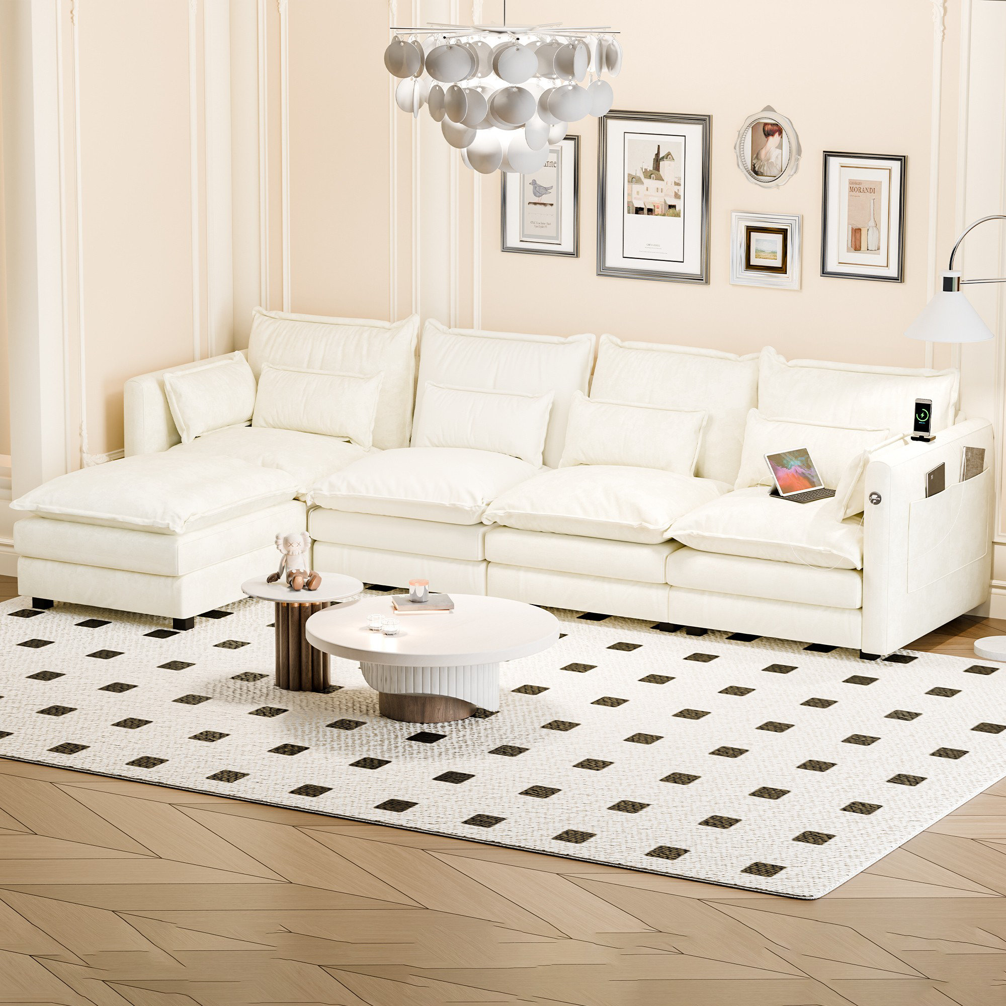 Latitude Run® Jermyra 6 - Piece Upholstered Sectional - Wayfair Canada