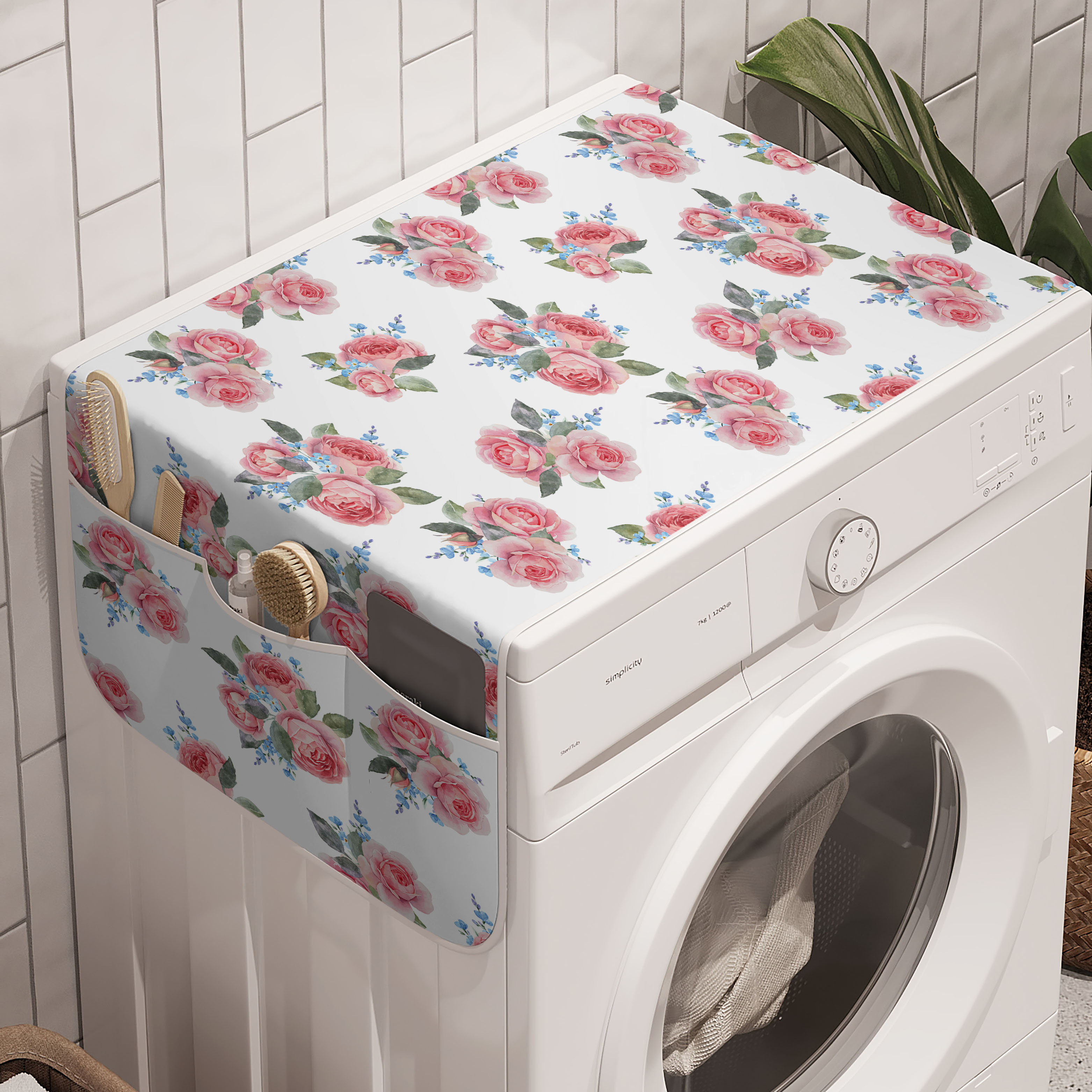 East Urban Home Vintage Rose Washing Machine Organizer Pack Of 2 47" X ...