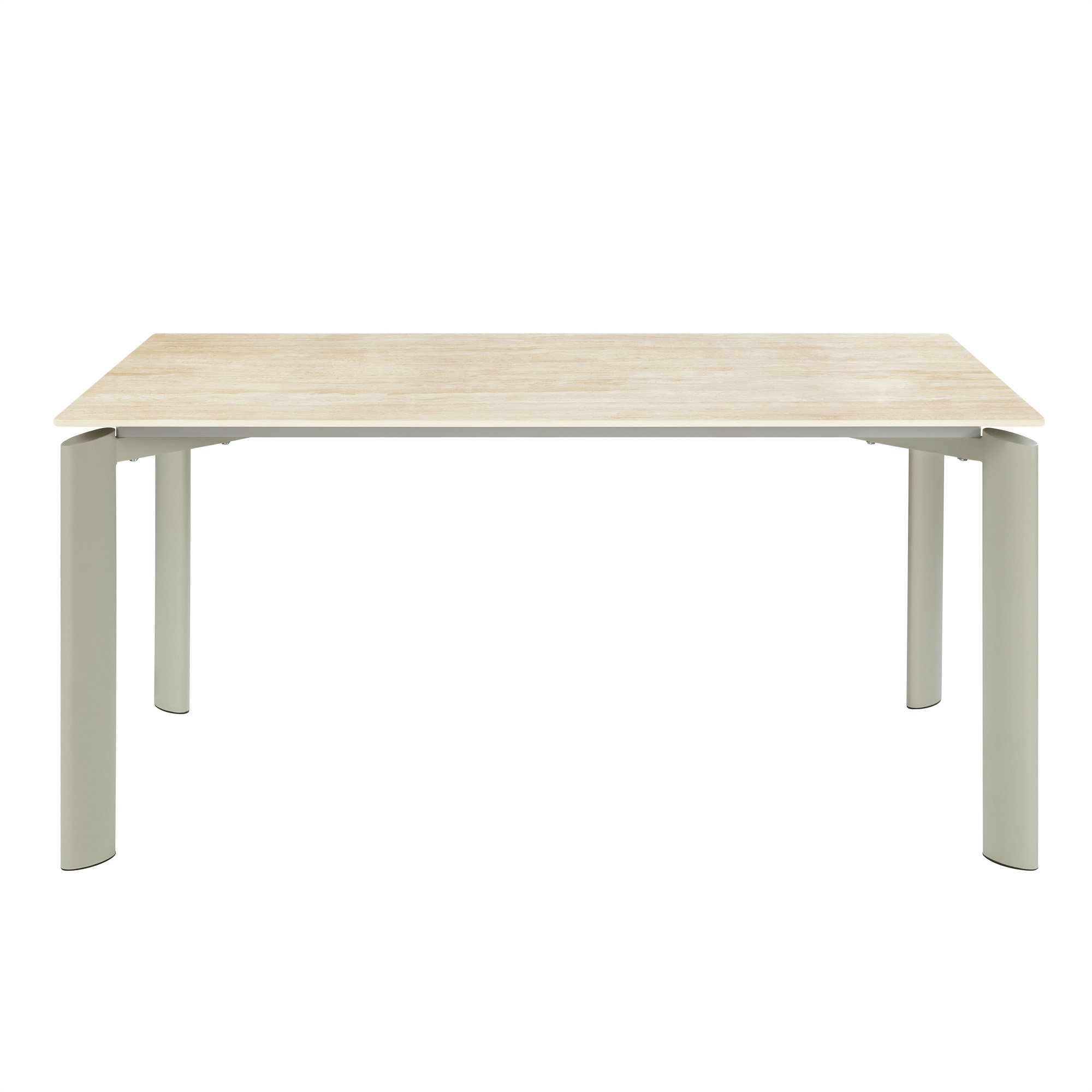 George Oliver Ingram Ceramic Top & Light Grey Finish Dining Table,Not ...