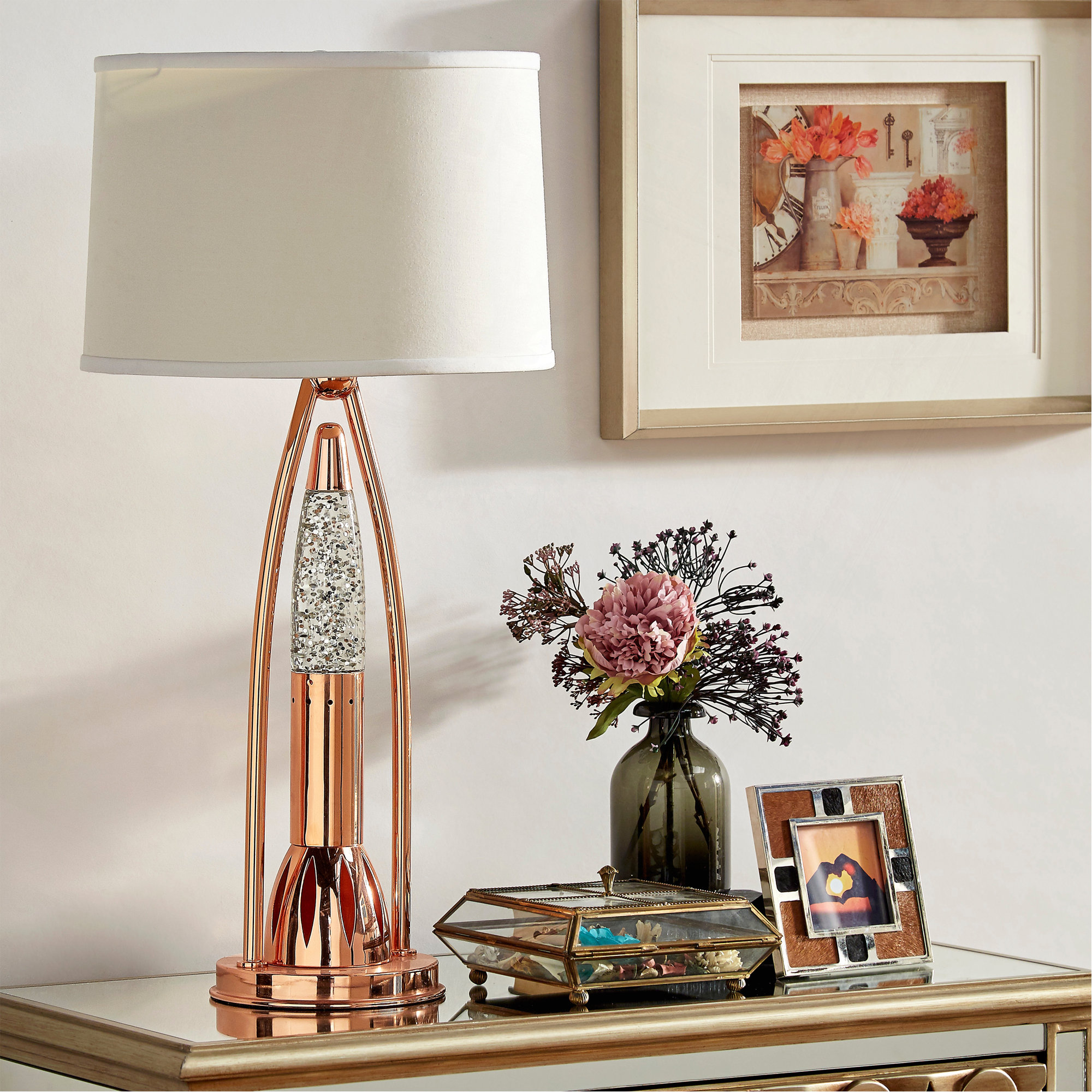 Everly Quinn Beautiful Water Dancing Table Lamp 1Pc Modern Design Home ...