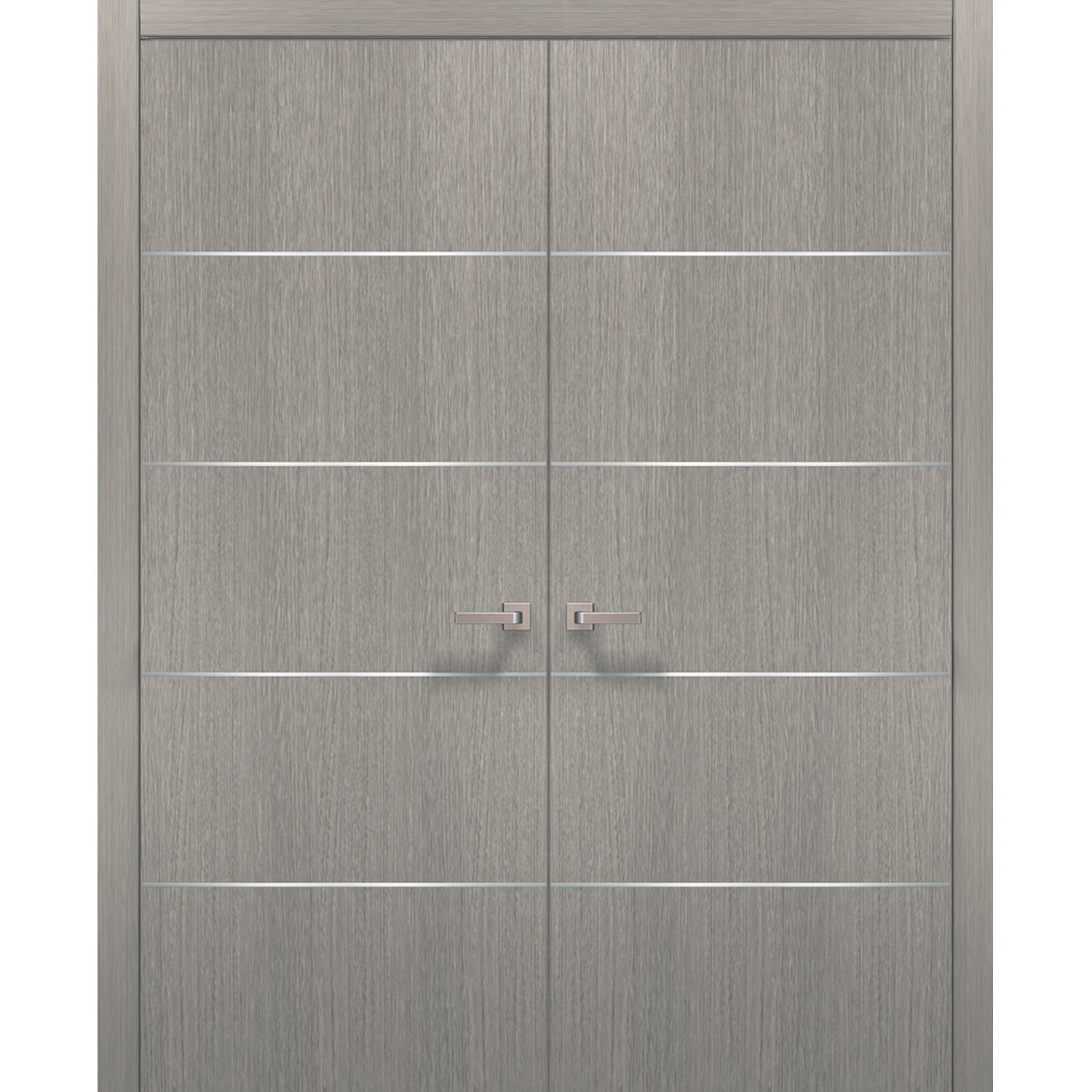 SARTODOORS Planum Flush Solid Wood Standard Gray Doors | Wayfair