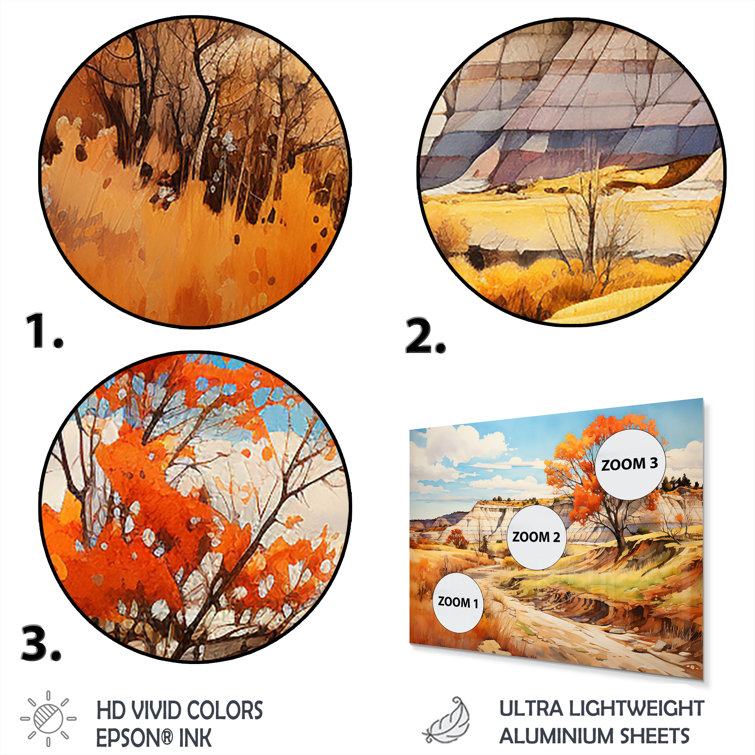 DesignArt Canada Alberta Badlands III - Landscapes Metal Wall Decor Set ...