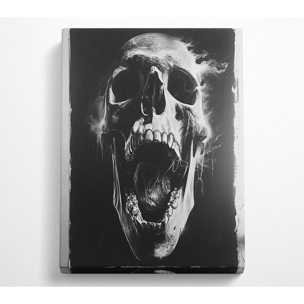 Happy Larry Smoking Skull Canvas Print | Wayfair.co.uk
