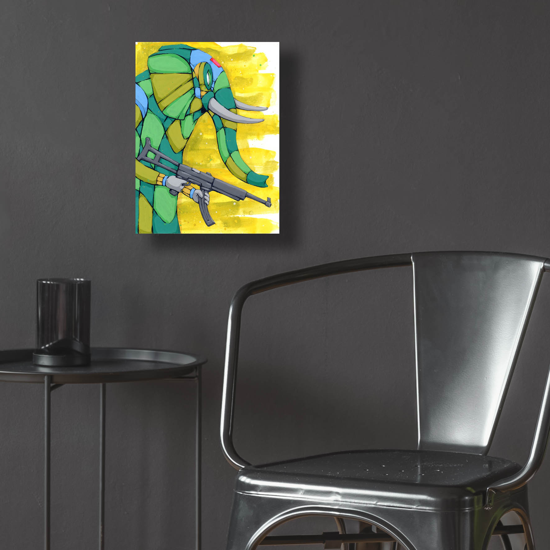 Bungalow Rose Protecting his Ivory' by Ric Stultz, Acrylic Glass Wall ...
