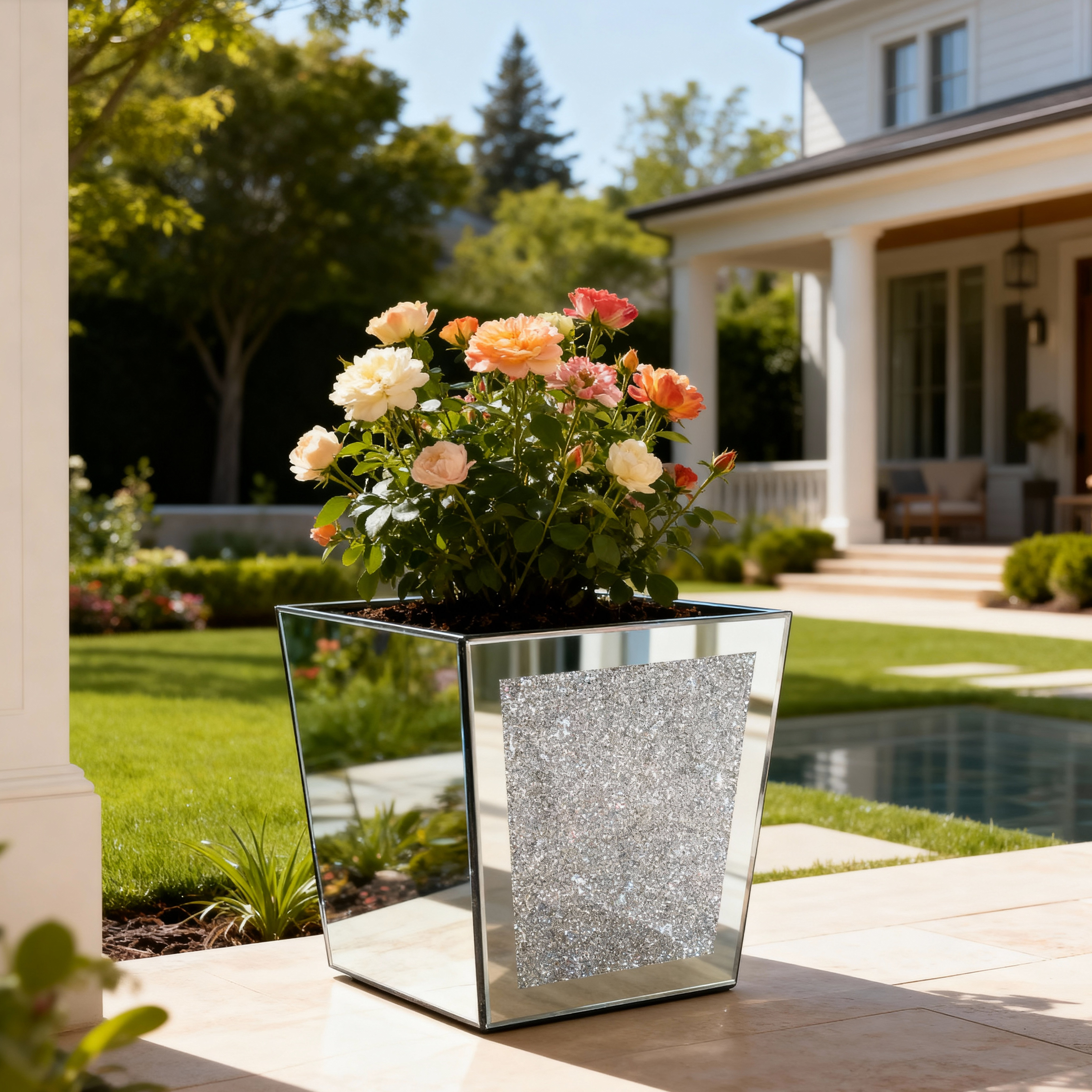 Mercer41 Shute Handmade Mirrored Glass Planter Box | Wayfair.co.uk