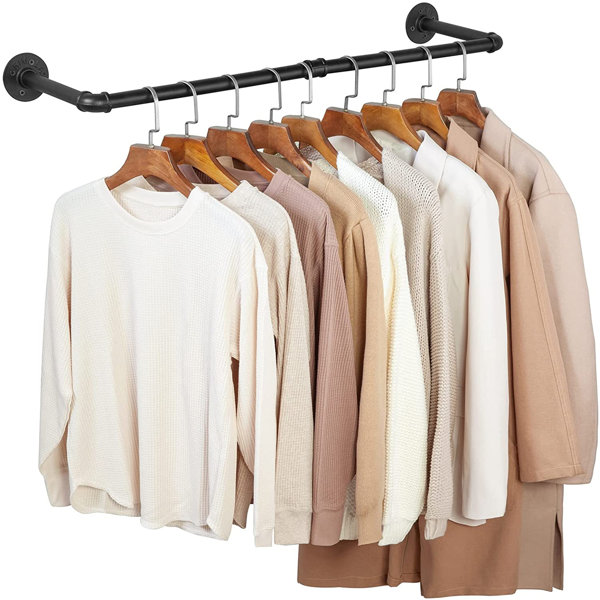 Williston Forge Aliona 38.4'' Metal Wall Mounted Clothes Rack & Reviews ...