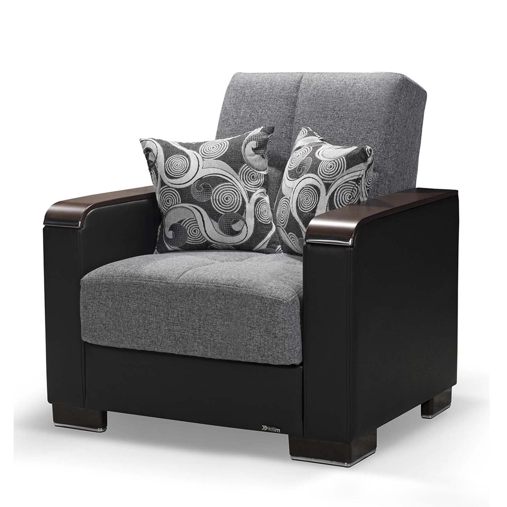 Orren Ellis Nadler X Fabric Upholstered Convertible 3-in-1 Sleeper Arm ...