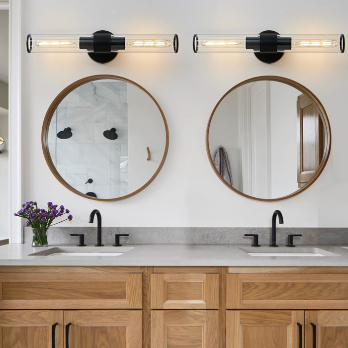 Ebern Designs Almetta 2 - Light Bathroom Dimmable Vanity Light Bath Bar ...