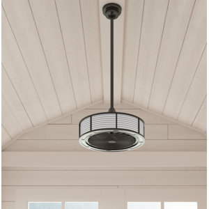 Hunter Fan 34" Fennec 4 - Blade Caged Ceiling Fan with Wall Control and ...