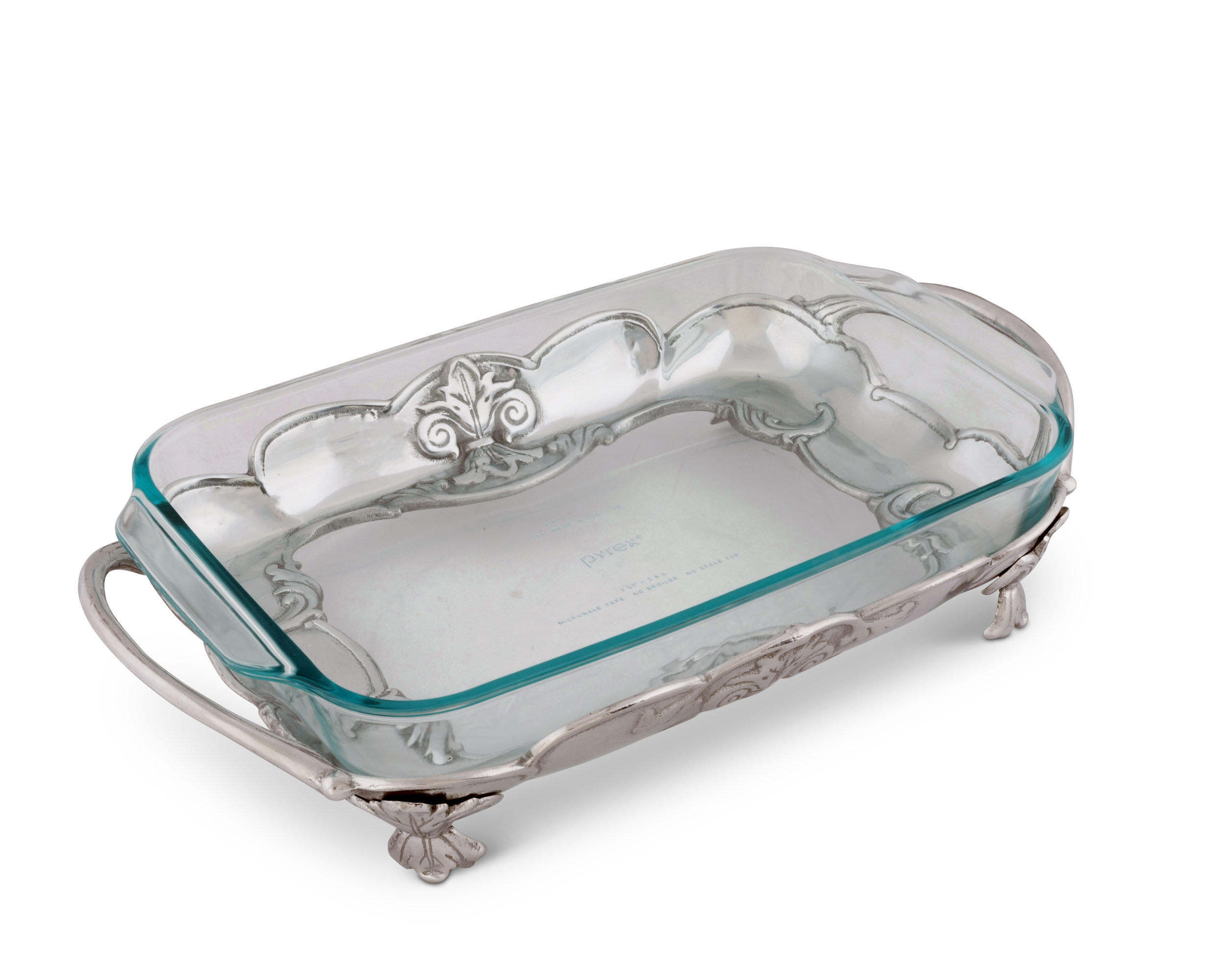Arthur Court Designs Fleur-De-Lis Rectangular Pyrex Holder | Wayfair