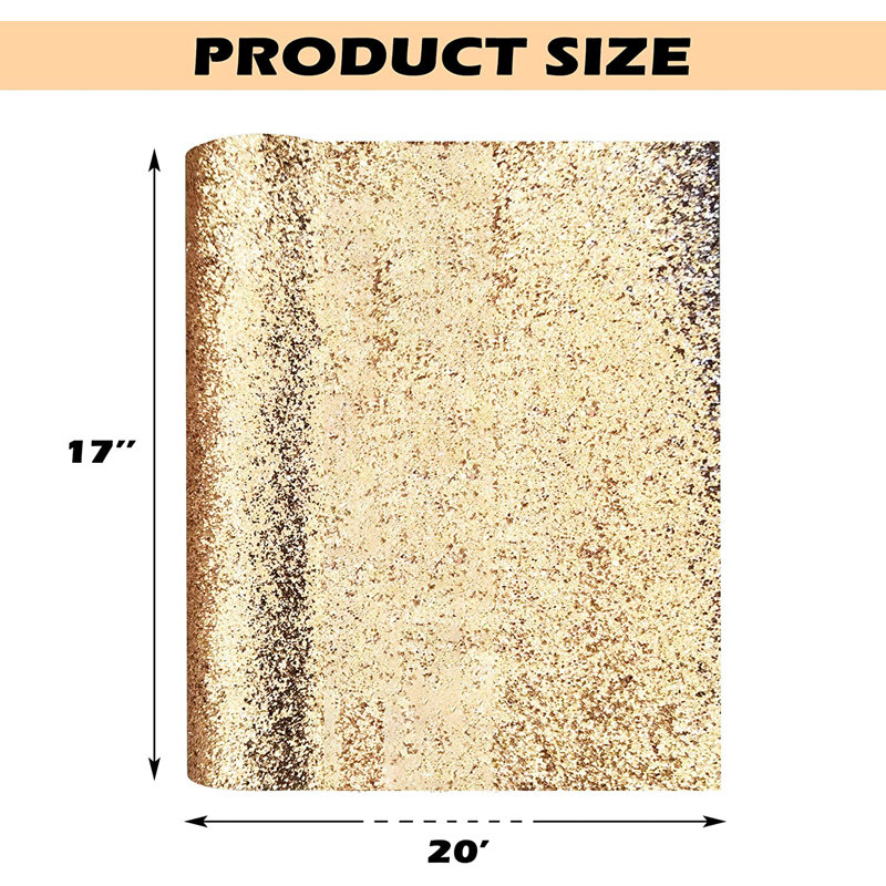 Mercer41 Royst Chunky Glitter 20' L x 17" W Peel and Stick Wallpaper ...