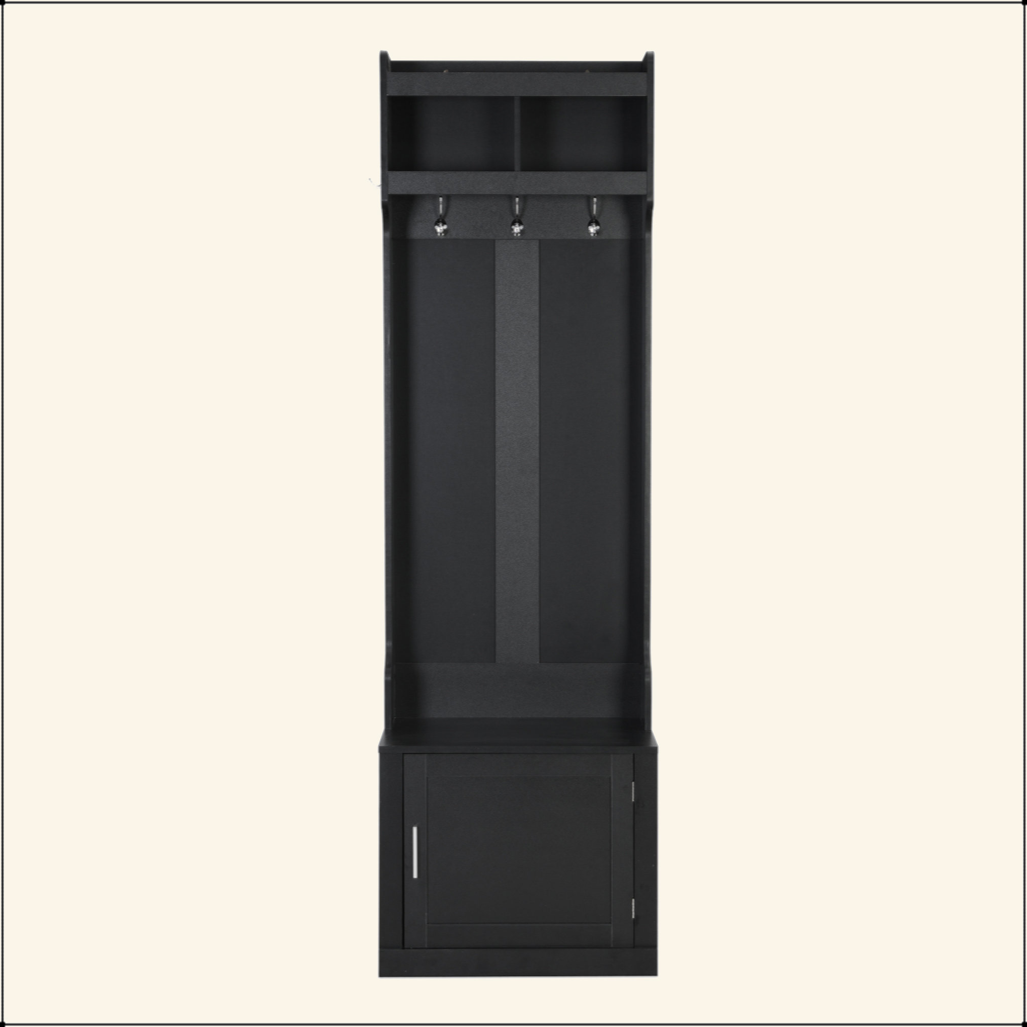 Red Barrel Studio® Minimalist Slim Hall Tree With Cabinet & 6 Hanging ...