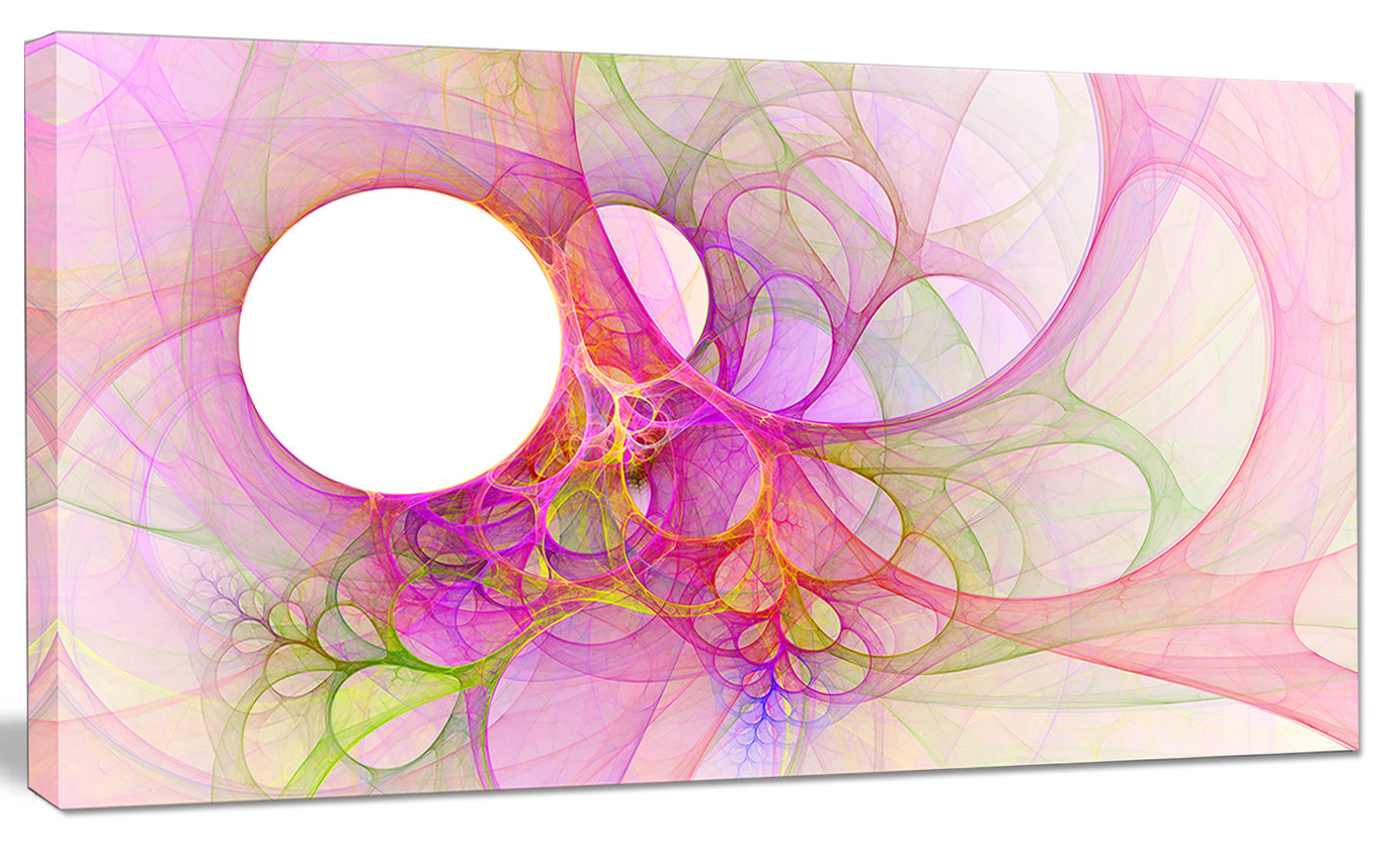 Design Art Light Pink Angel Wings on White - Wrapped Canvas Graphic Art ...