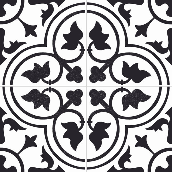 Mulia Tile Dover 18" x 18" Porcelain Patterned Wall and Floor Tile ...