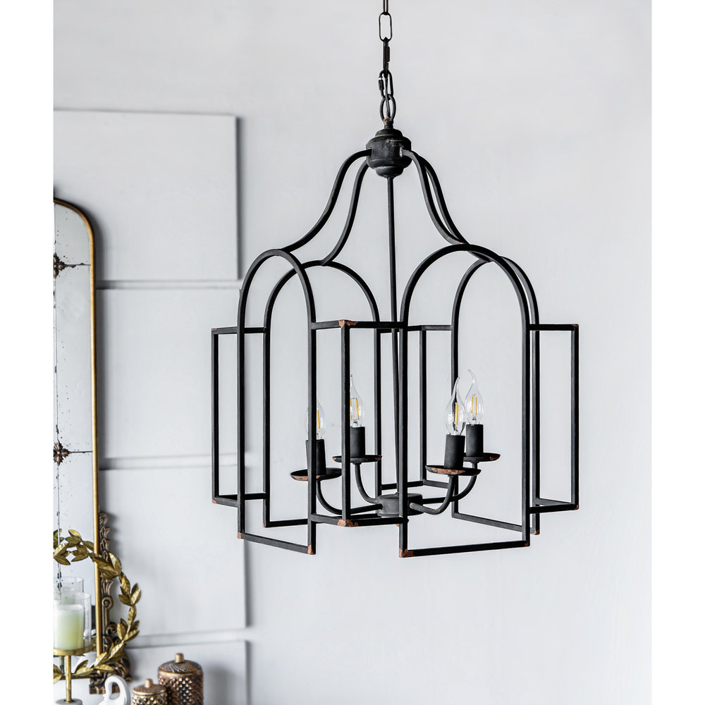 Canora Grey 17.3x17.3x28.7" Malin Entry 4-Light Chandelier, Hanging ...